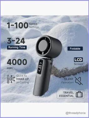 Other | Portable Turbo Fan 10speed 23h Battery Usbc Foldable | Poshmark